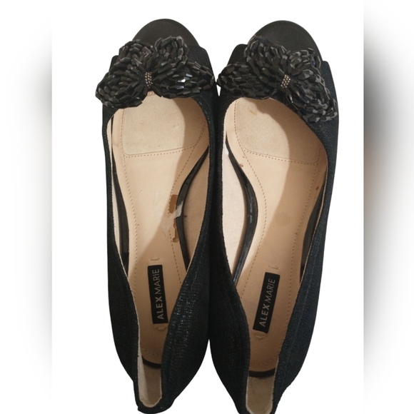 Alex Marie | Shoes | Alex Marie Black Womens Shoes With Beaded Bow ...